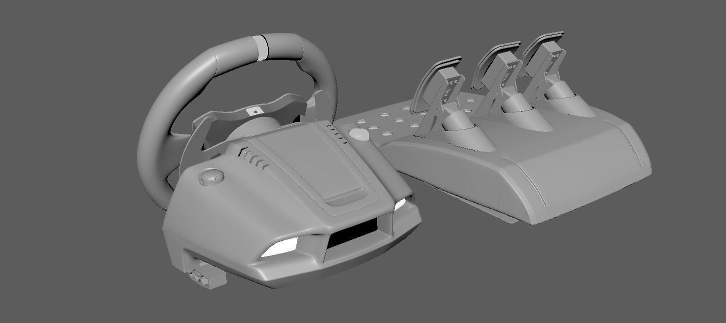 Logitech G29 Driving Force Steering Wheel 3D model | CGTrader