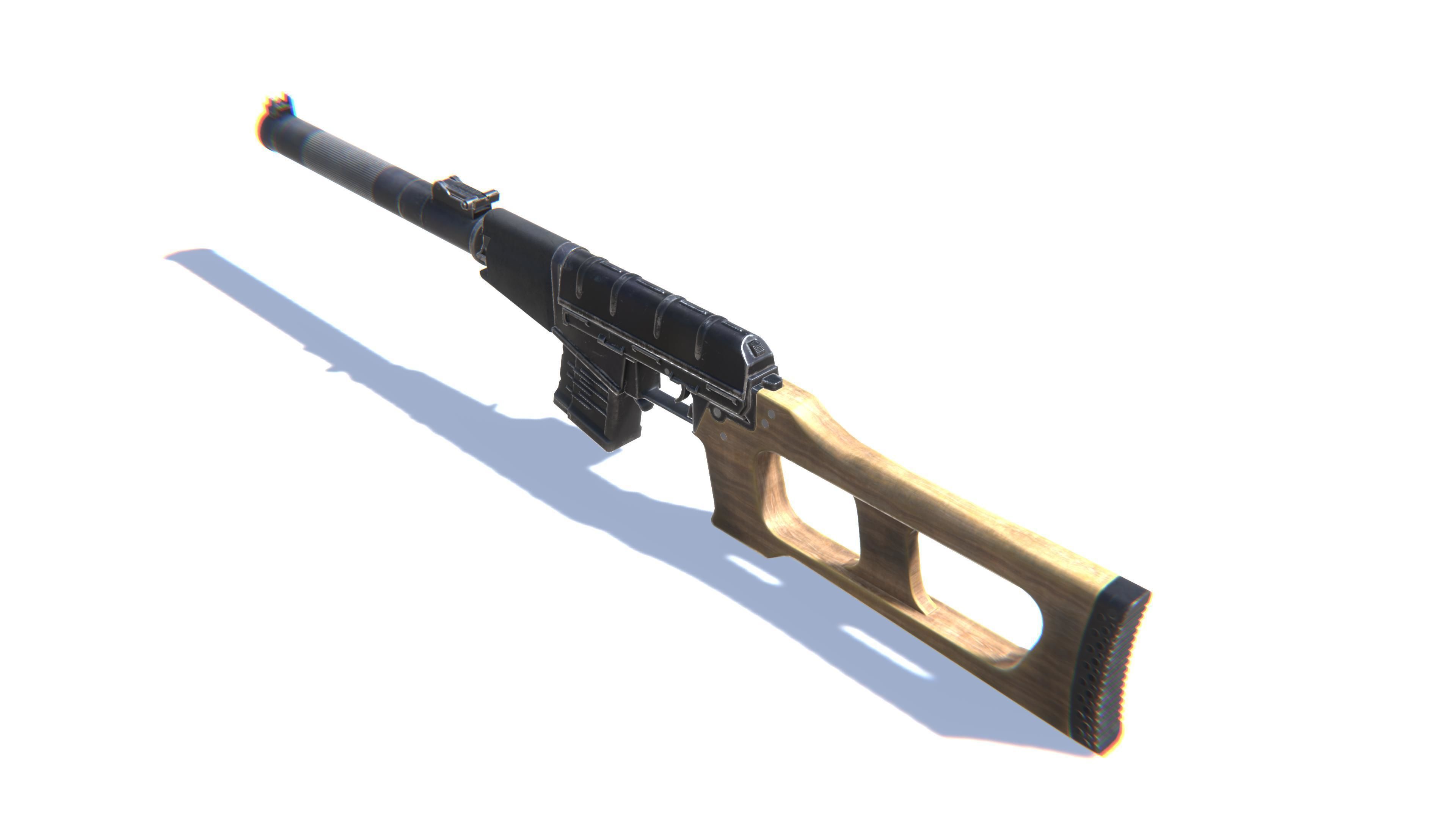 3D model Special OPS Sniper Rifle VSS Vintorez VR / AR / low-poly ...