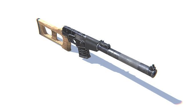 3D model Special OPS Sniper Rifle VSS Vintorez VR / AR / low-poly ...