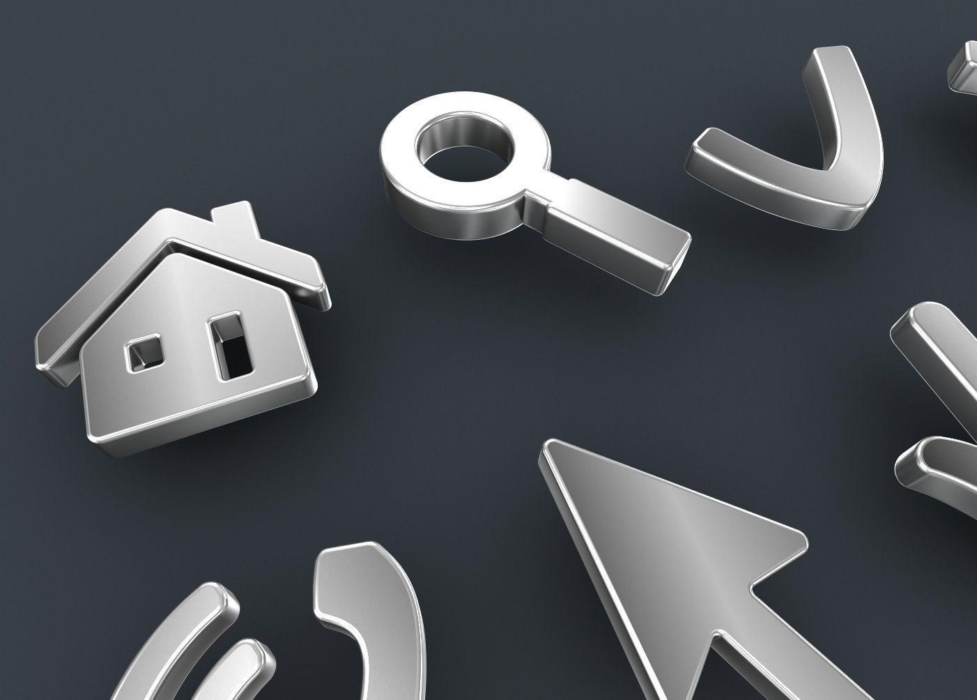 Web 3D icons set 3D model | CGTrader