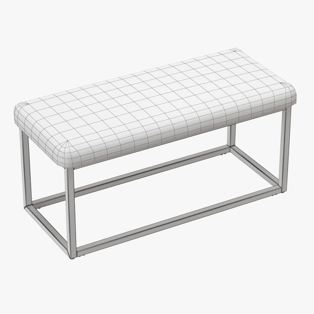 Bostrom Upholstered Bench 3D model | CGTrader