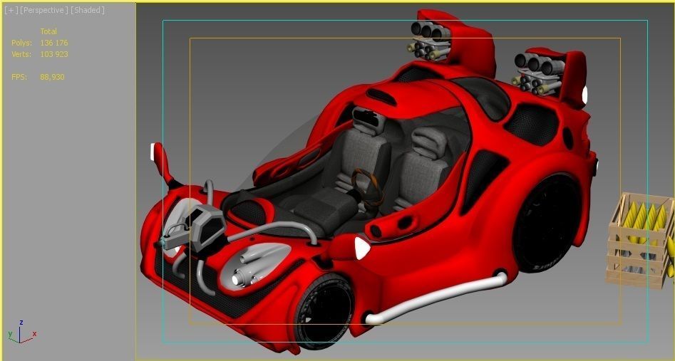 Jook concept car 3D model rigged | CGTrader