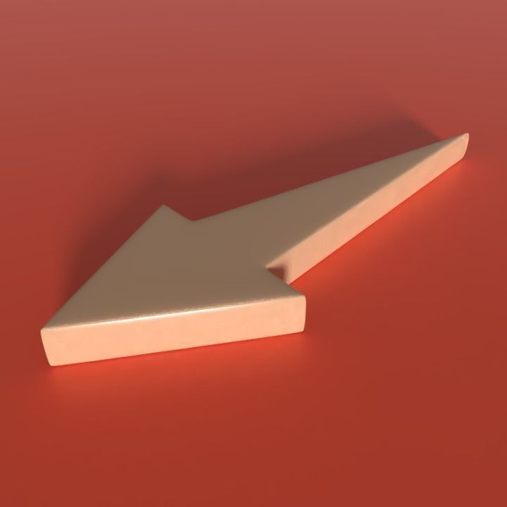 3D model Sharp straight arrow VR / AR / low-poly | CGTrader