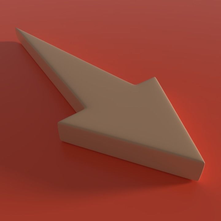 3D model Sharp straight arrow VR / AR / low-poly | CGTrader