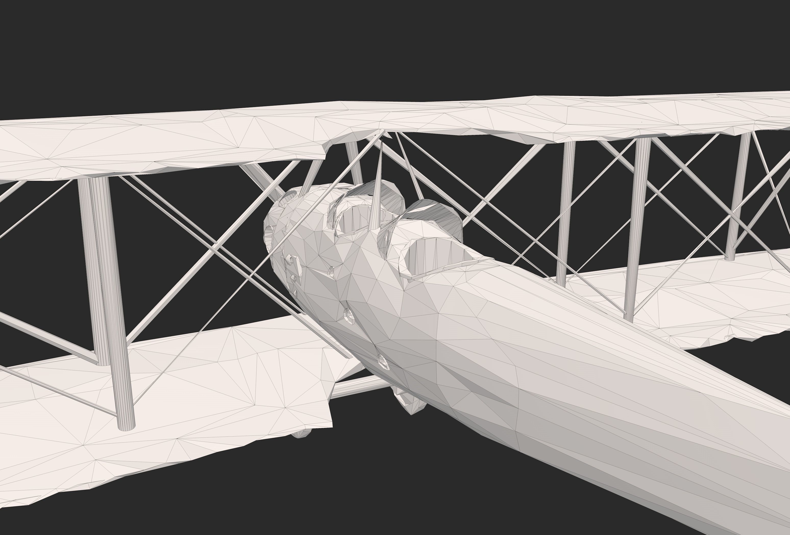 Biplane Low Poly 3D model | CGTrader