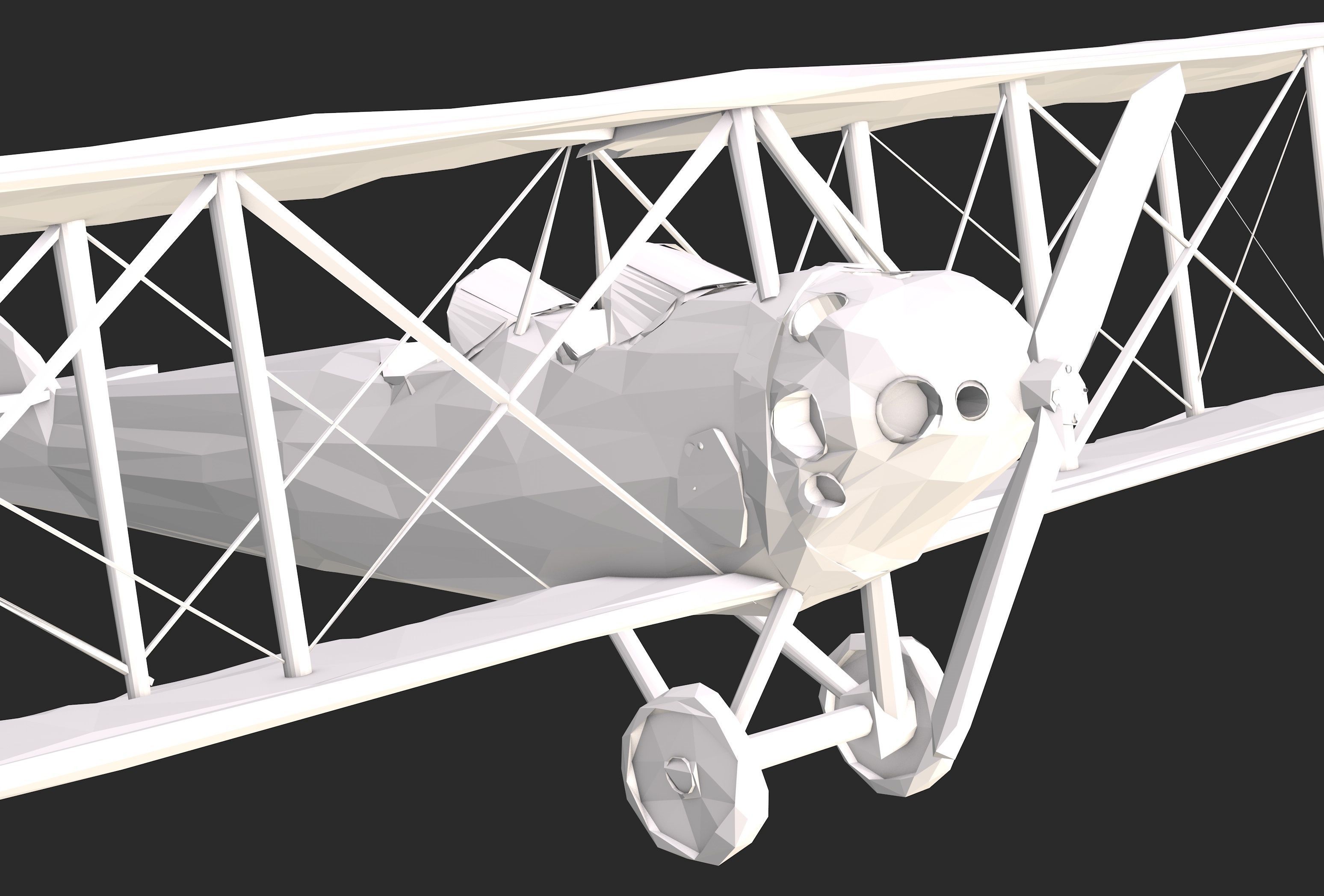 Biplane Low Poly 3D model | CGTrader