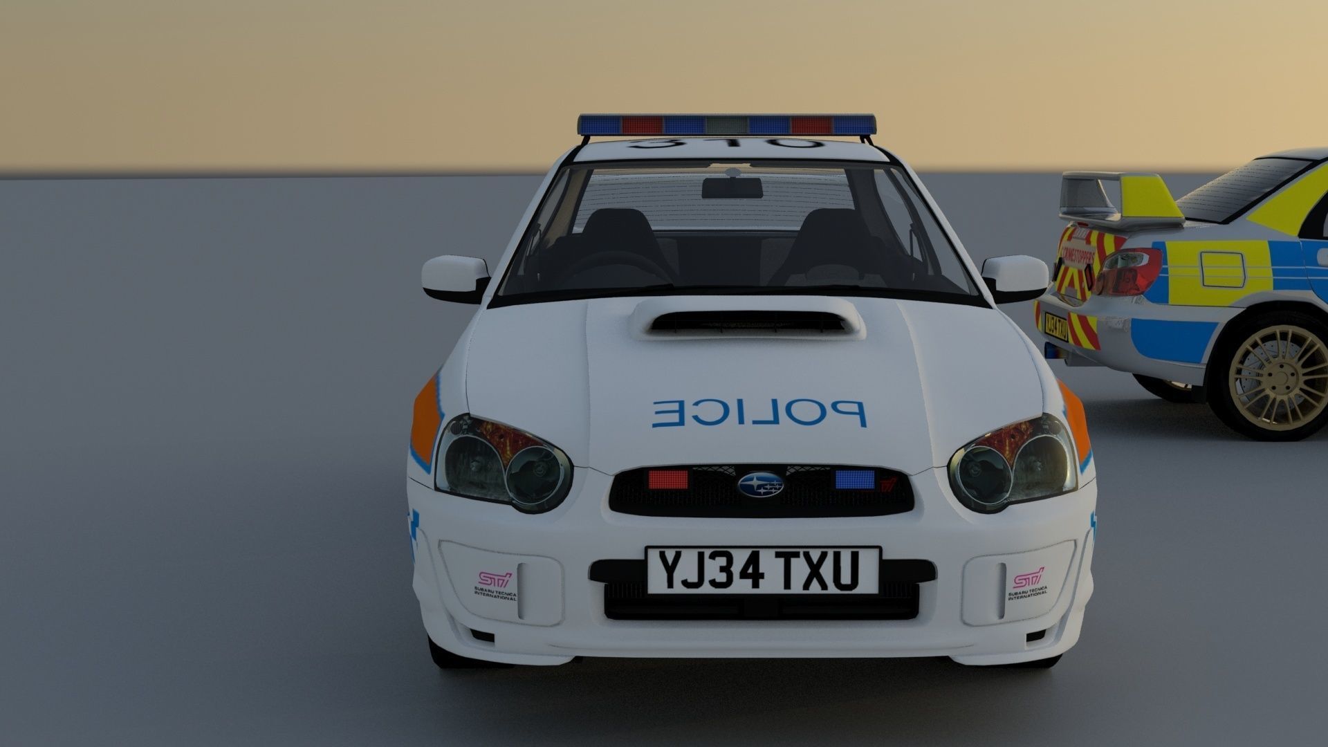 Subaru Impreza UK police 3D model | CGTrader