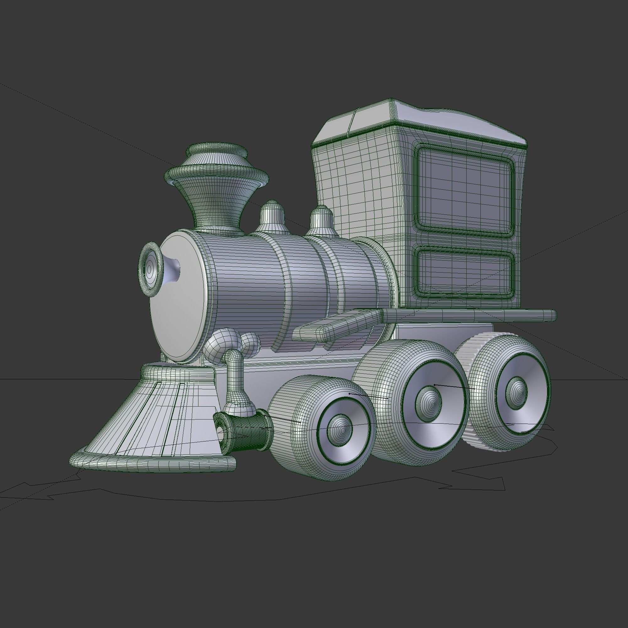 3D model Small Toy Train VR / AR / low-poly | CGTrader