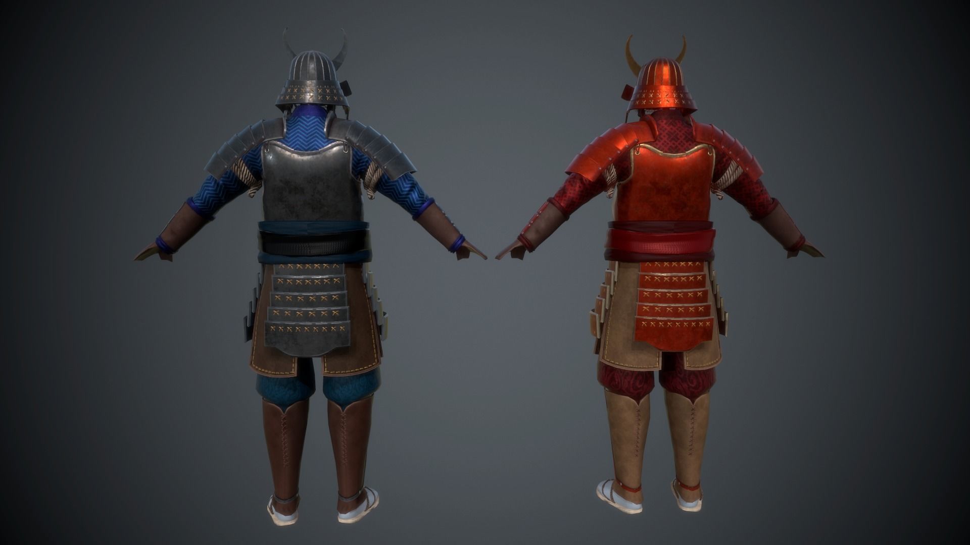 3D model Samurai armor v2 VR / AR / low-poly | CGTrader