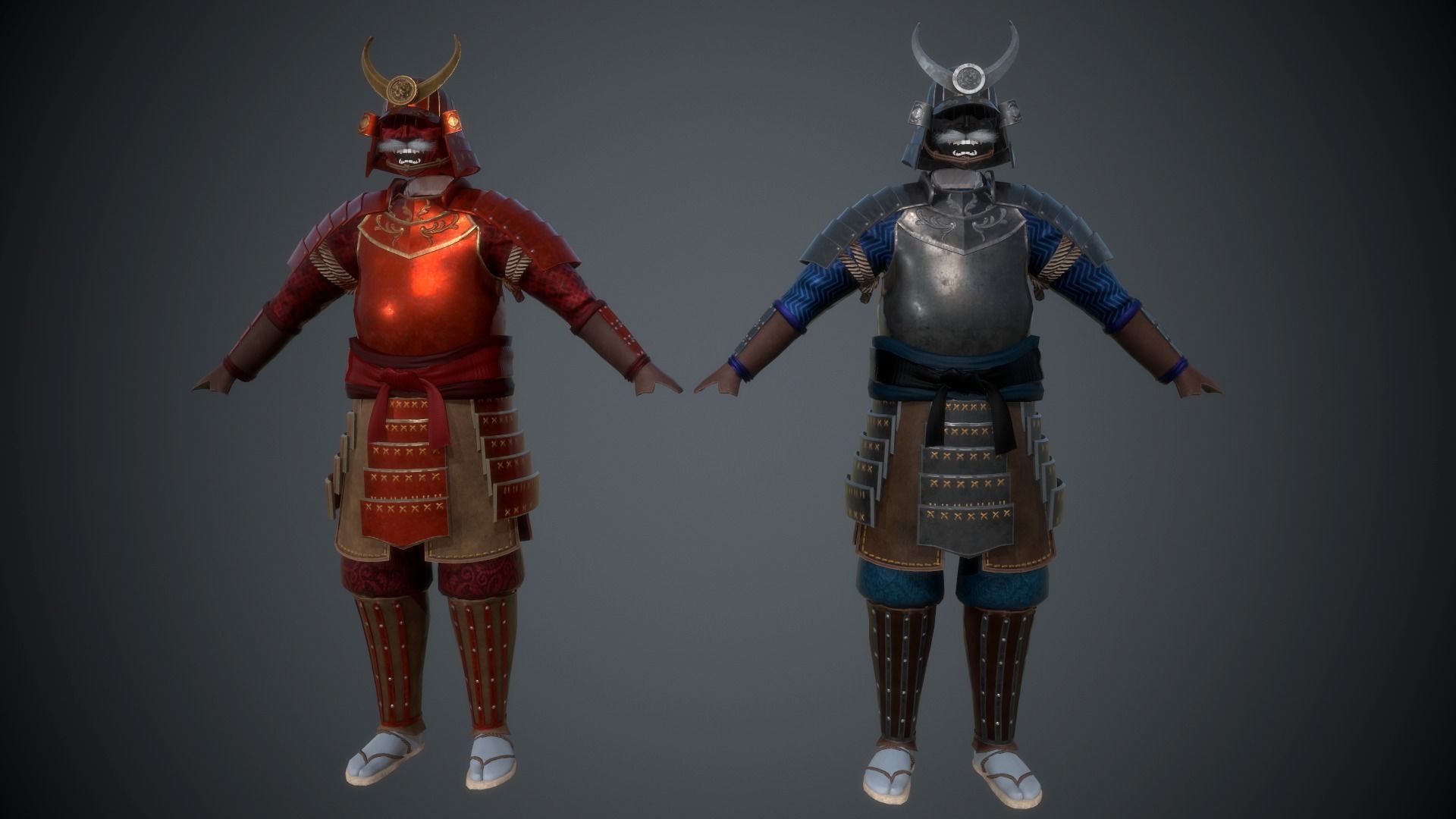 3D model Samurai armor v2 VR / AR / low-poly | CGTrader