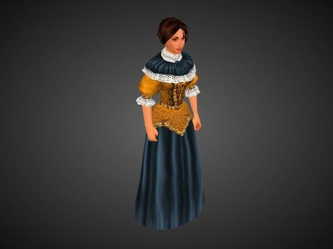 Dona Teodora free 3D model animated | CGTrader