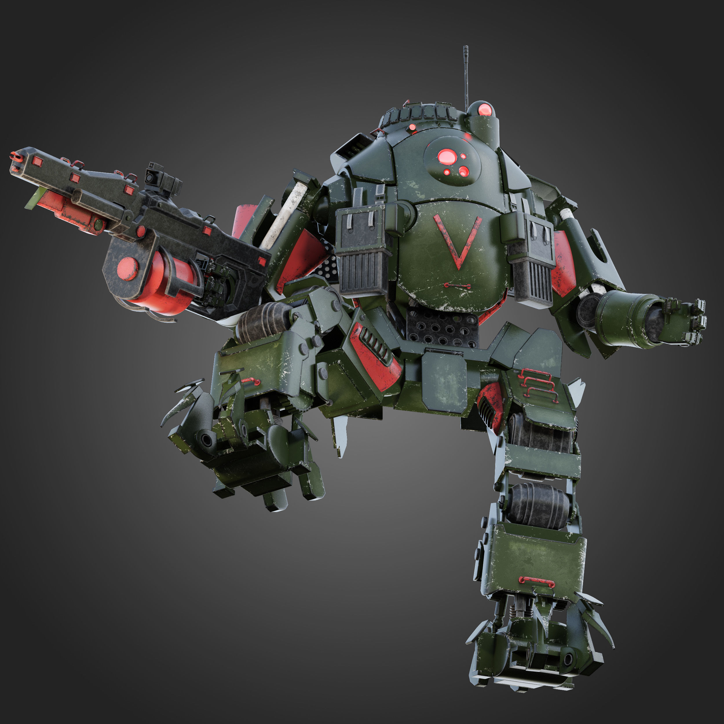 Titanfall Atlas RIGGED 3D model animated rigged | CGTrader