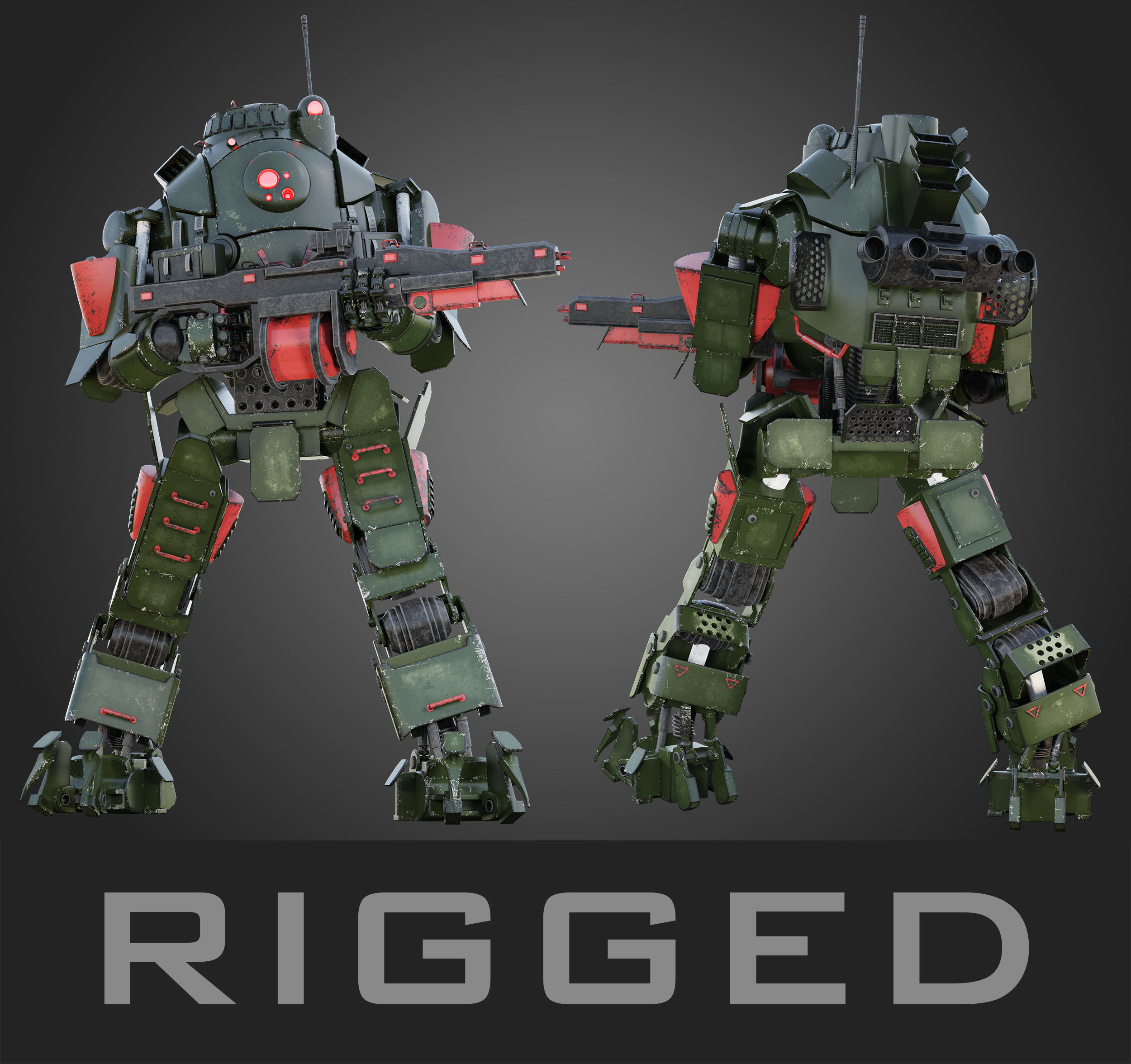 Titanfall Atlas RIGGED 3D model animated rigged | CGTrader