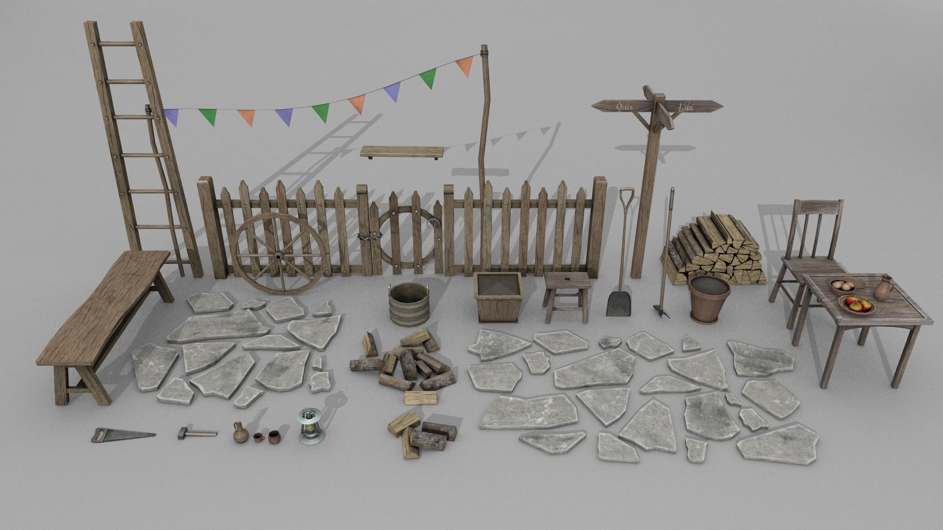3D model Halfling Home Collection VR / AR / low-poly | CGTrader