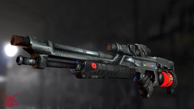 3D model Futuristic Rifle VR / AR / low-poly | CGTrader