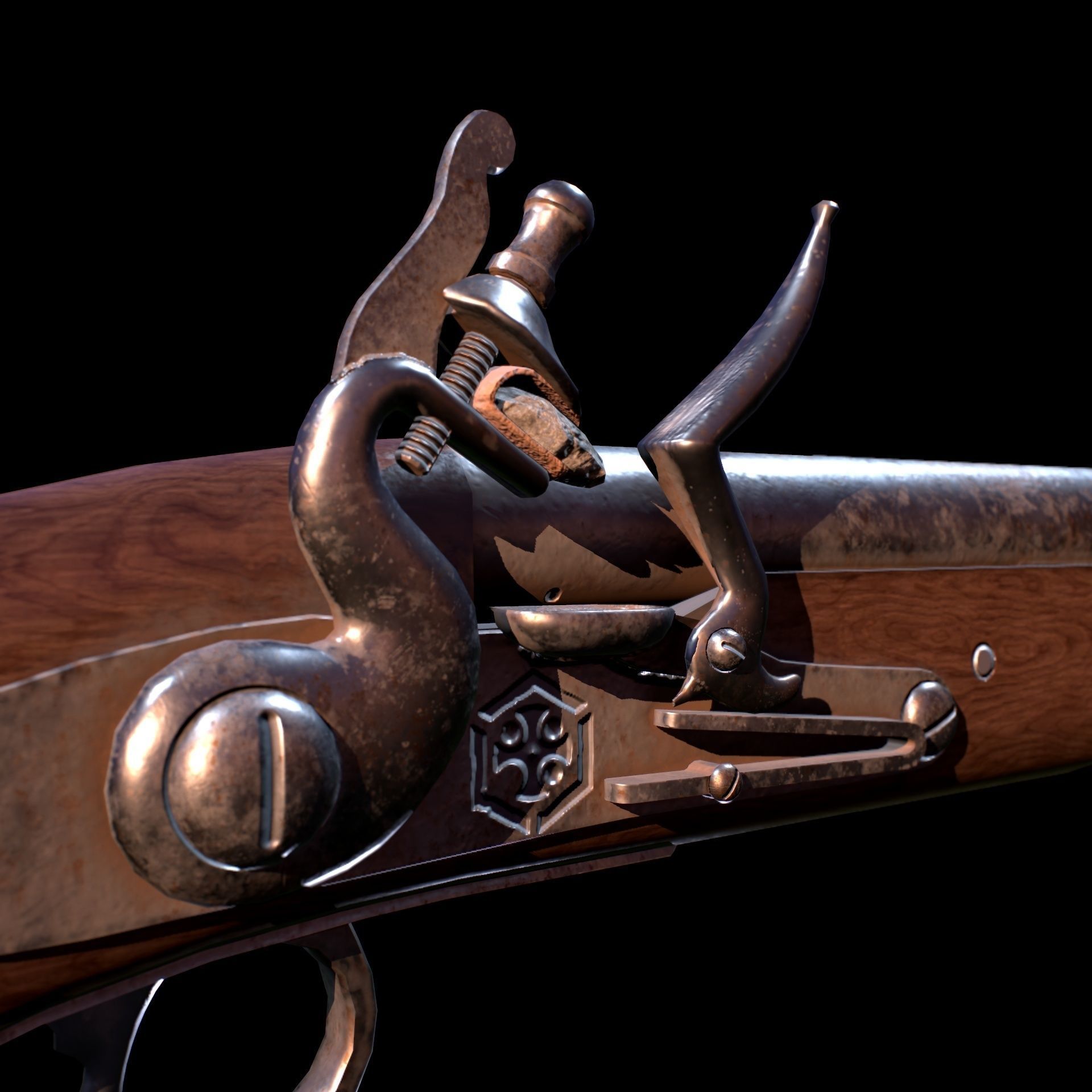 3D model HIE Game Ready Musket D180221 VR / AR / low-poly | CGTrader