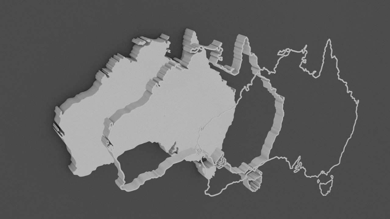 Australia Map 3D model | CGTrader