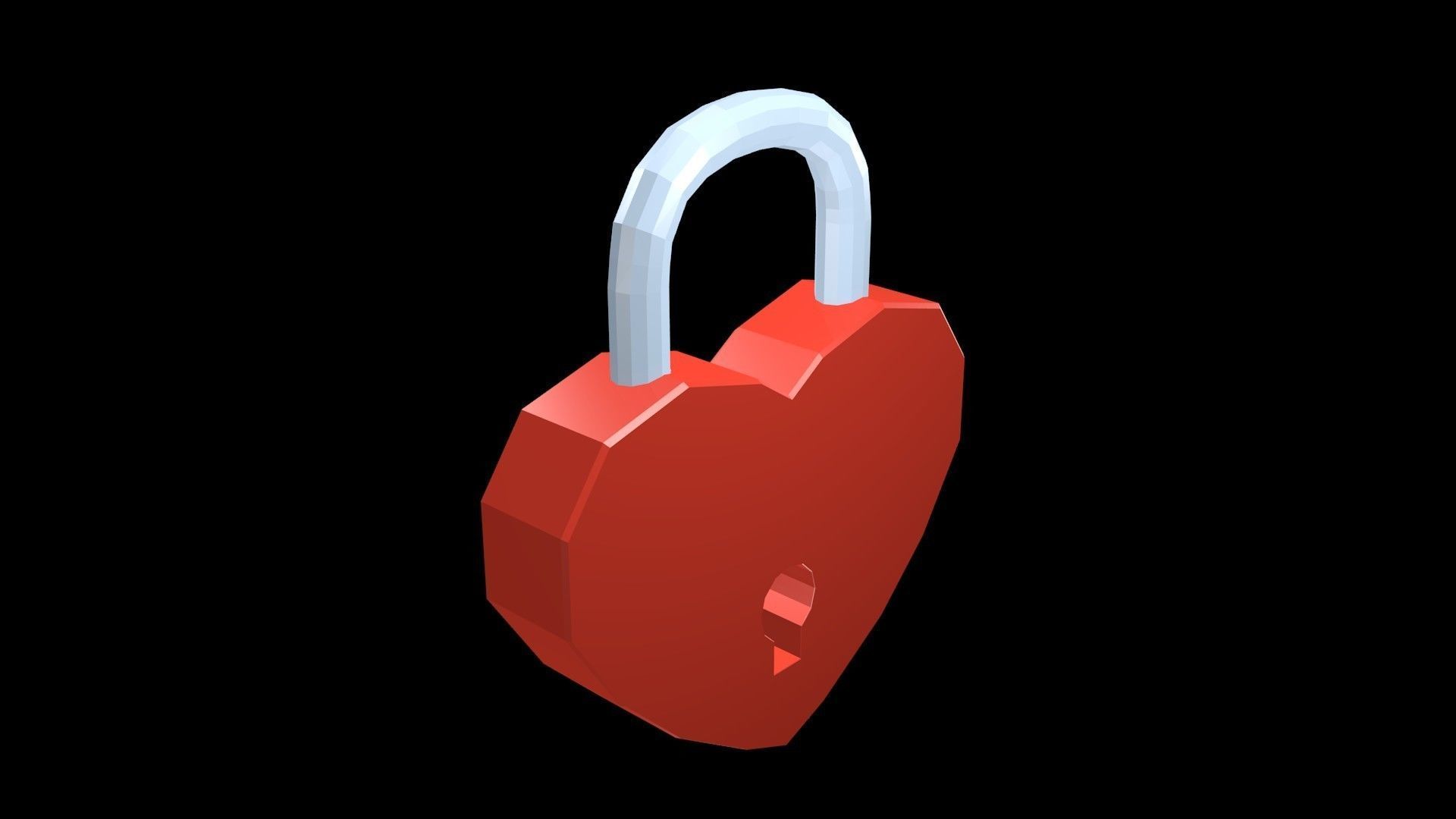 3D model Low poly Lock heart VR / AR / low-poly | CGTrader