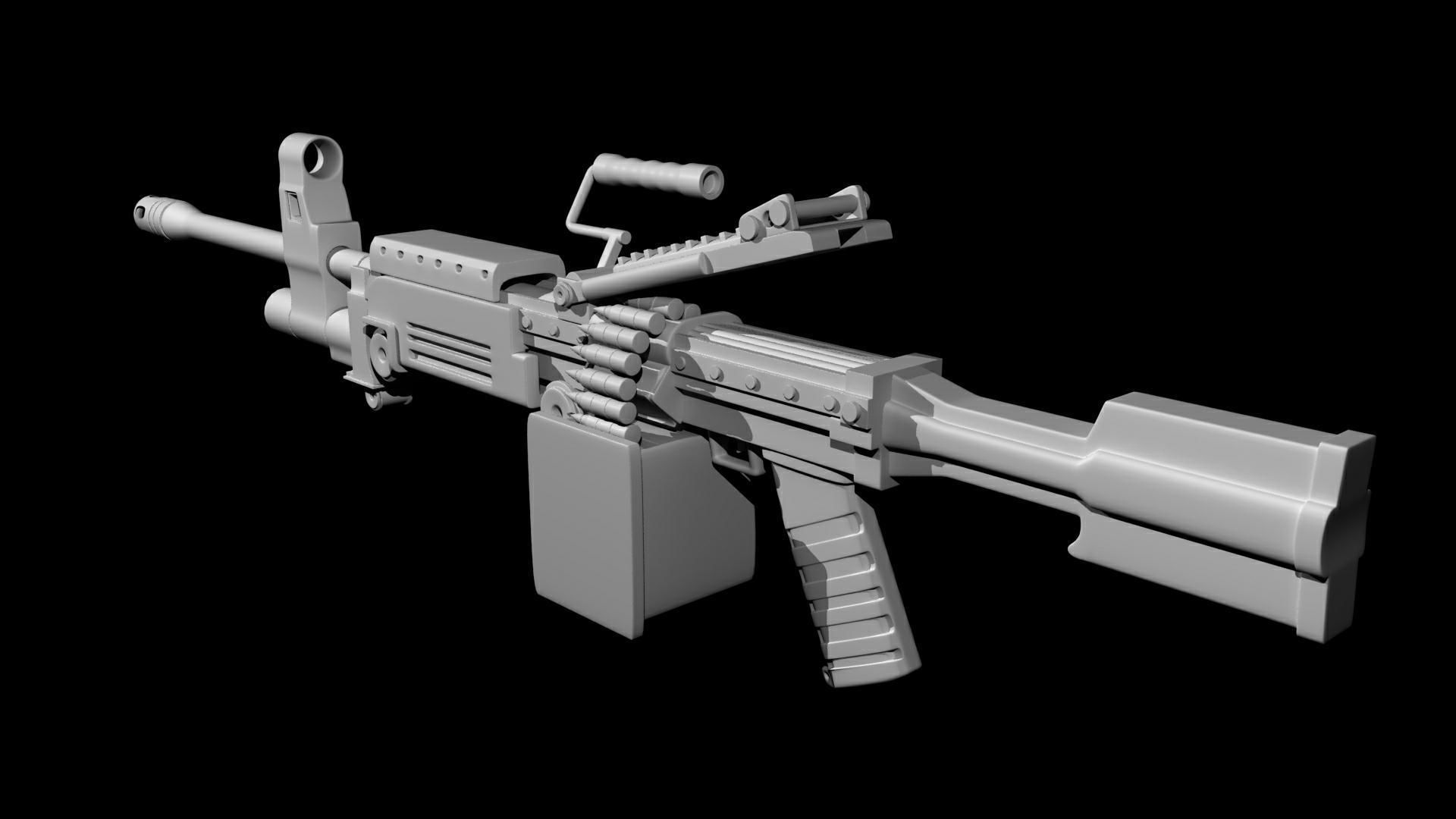 3D model GUN MODEL MAYA VR / AR / low-poly | CGTrader