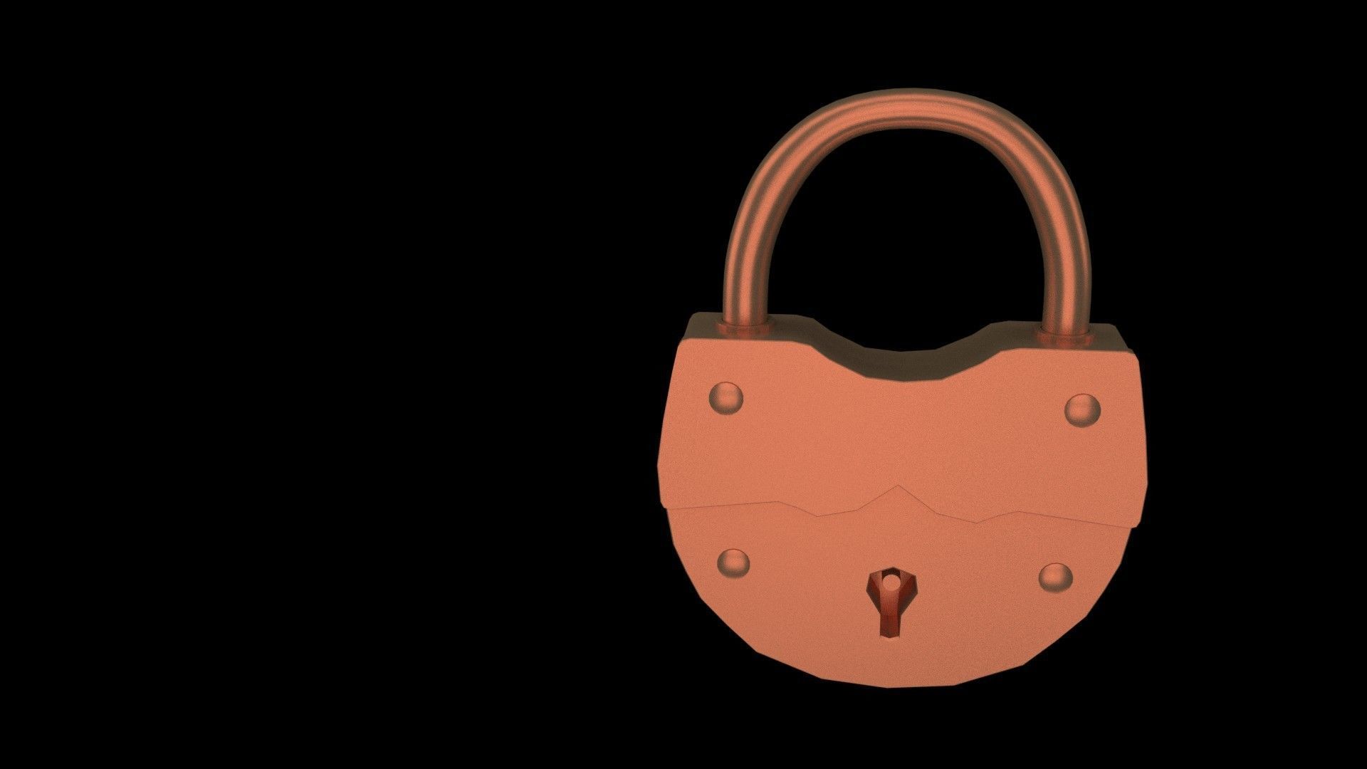 Retro lock 3D model | CGTrader