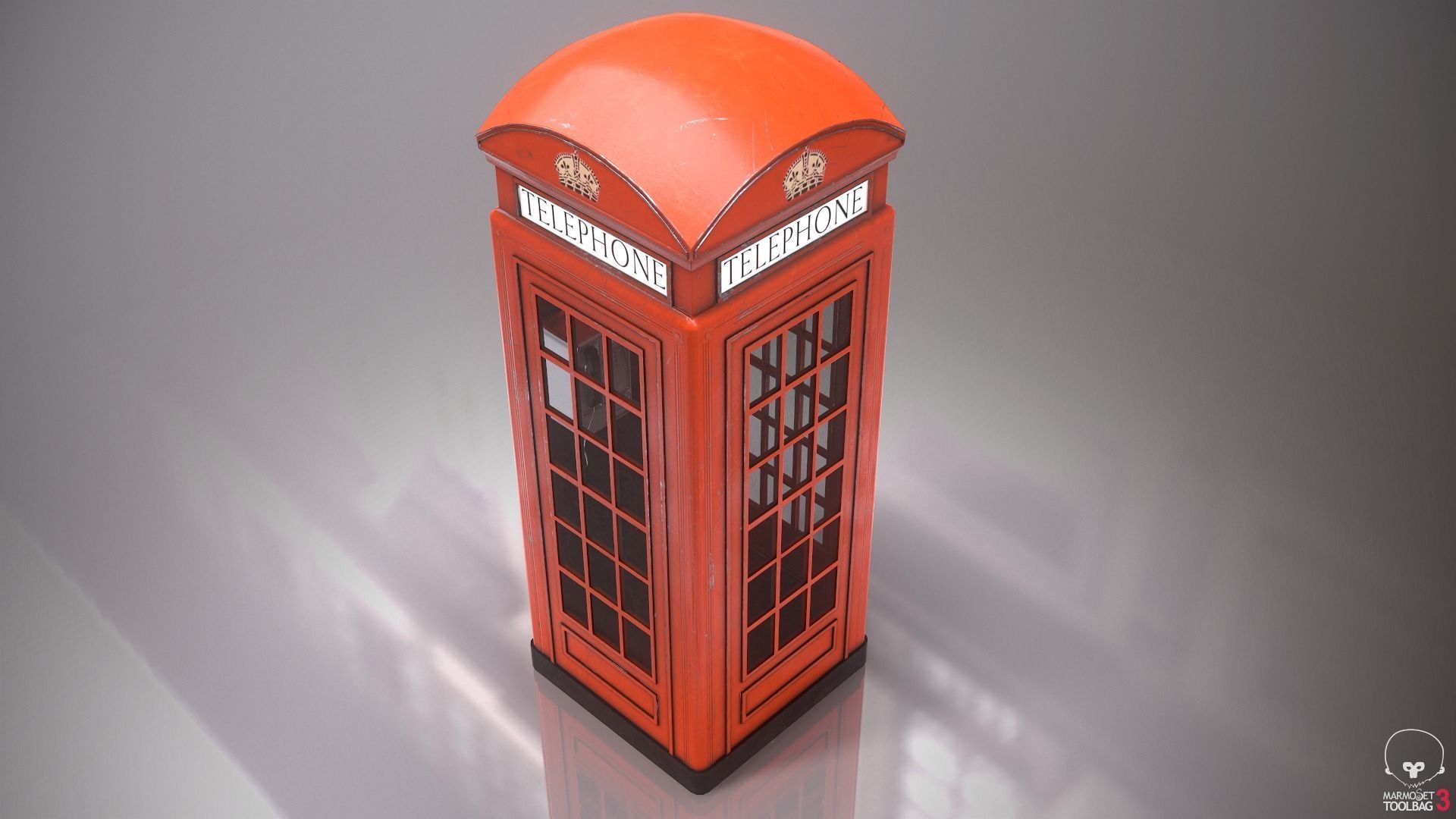 3D model Red Phone Booth VR / AR / low-poly | CGTrader