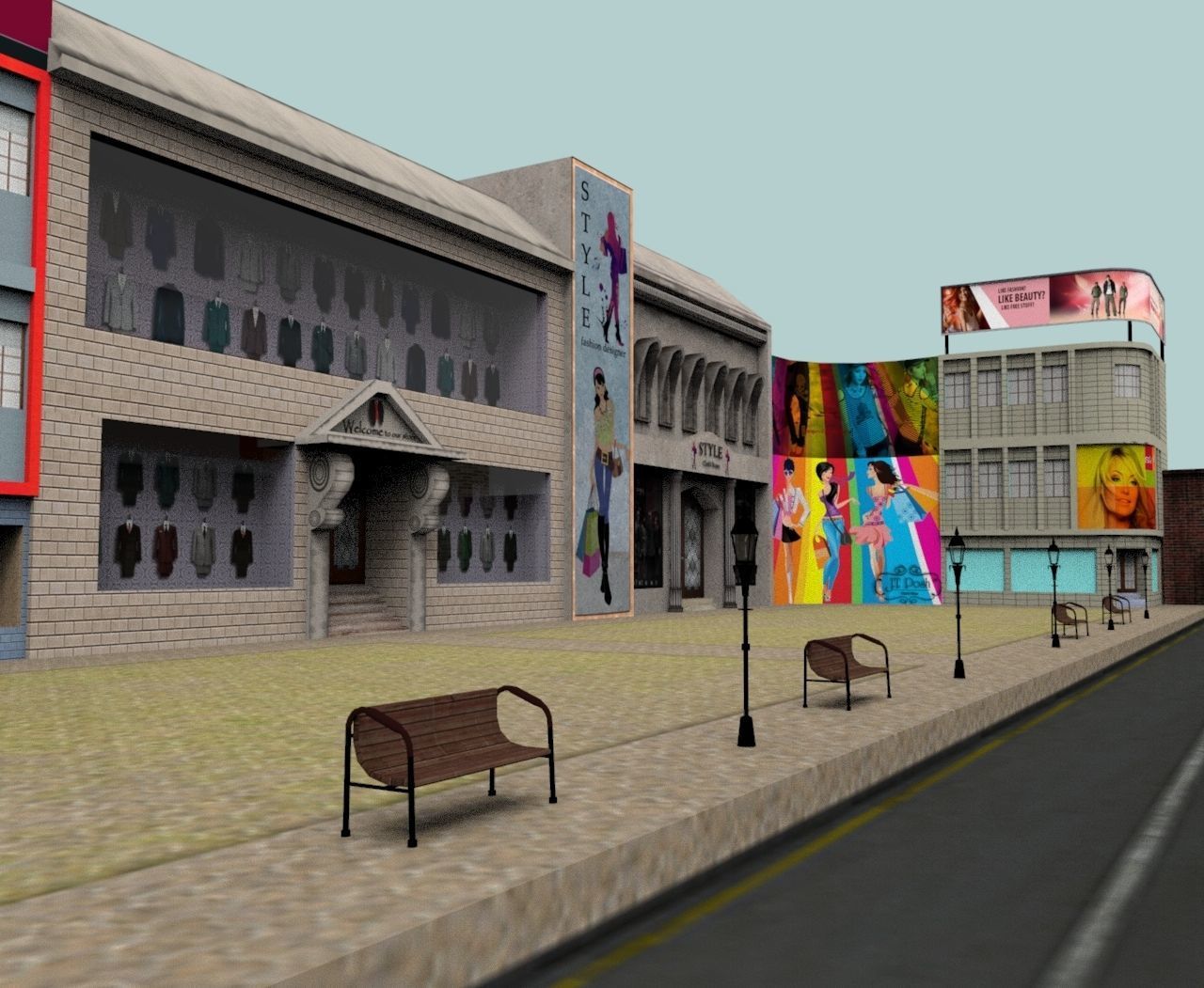 3D model 3d Mall Gaming Low poly VR / AR / low-poly | CGTrader