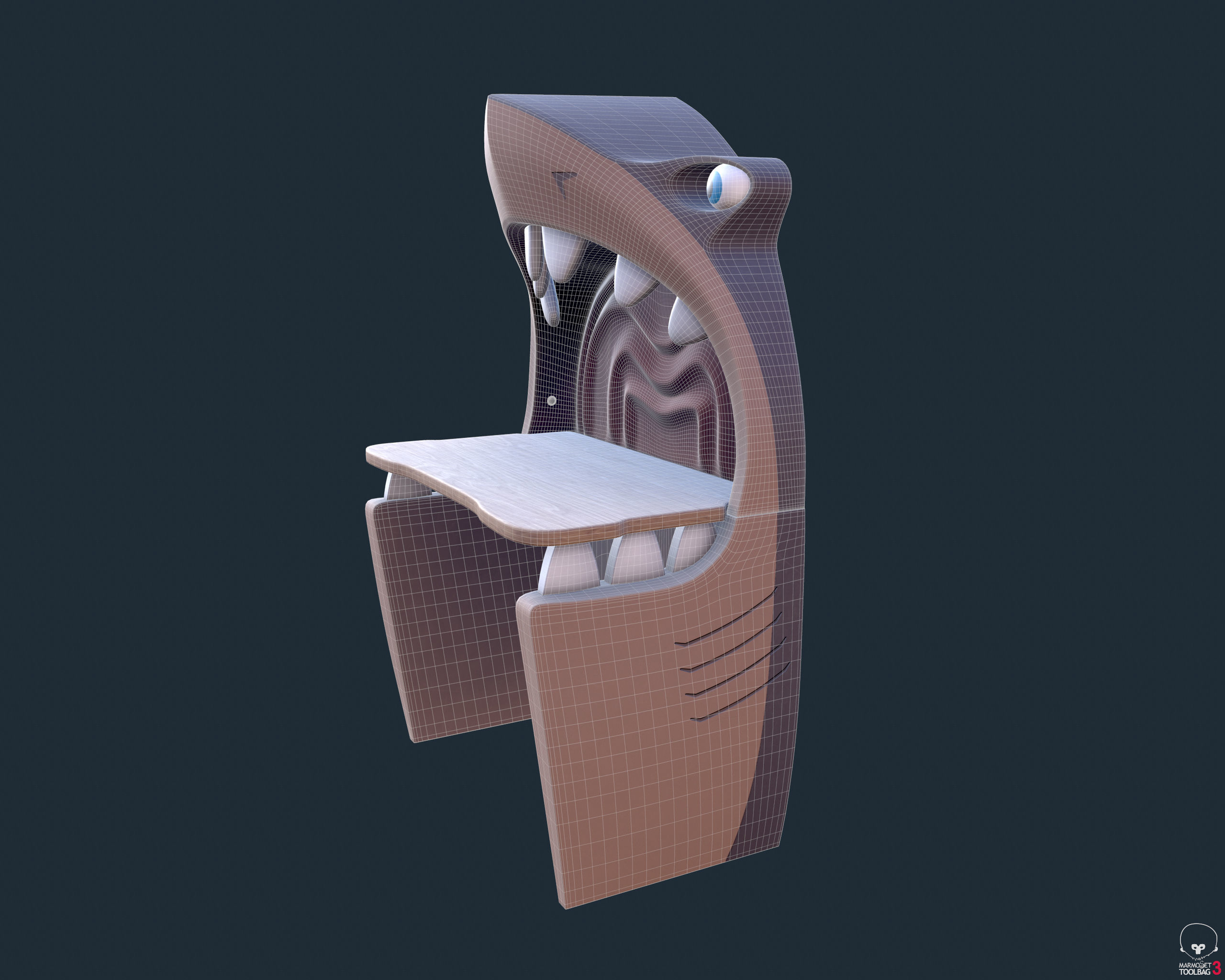 Shark table for kids 3D model | CGTrader