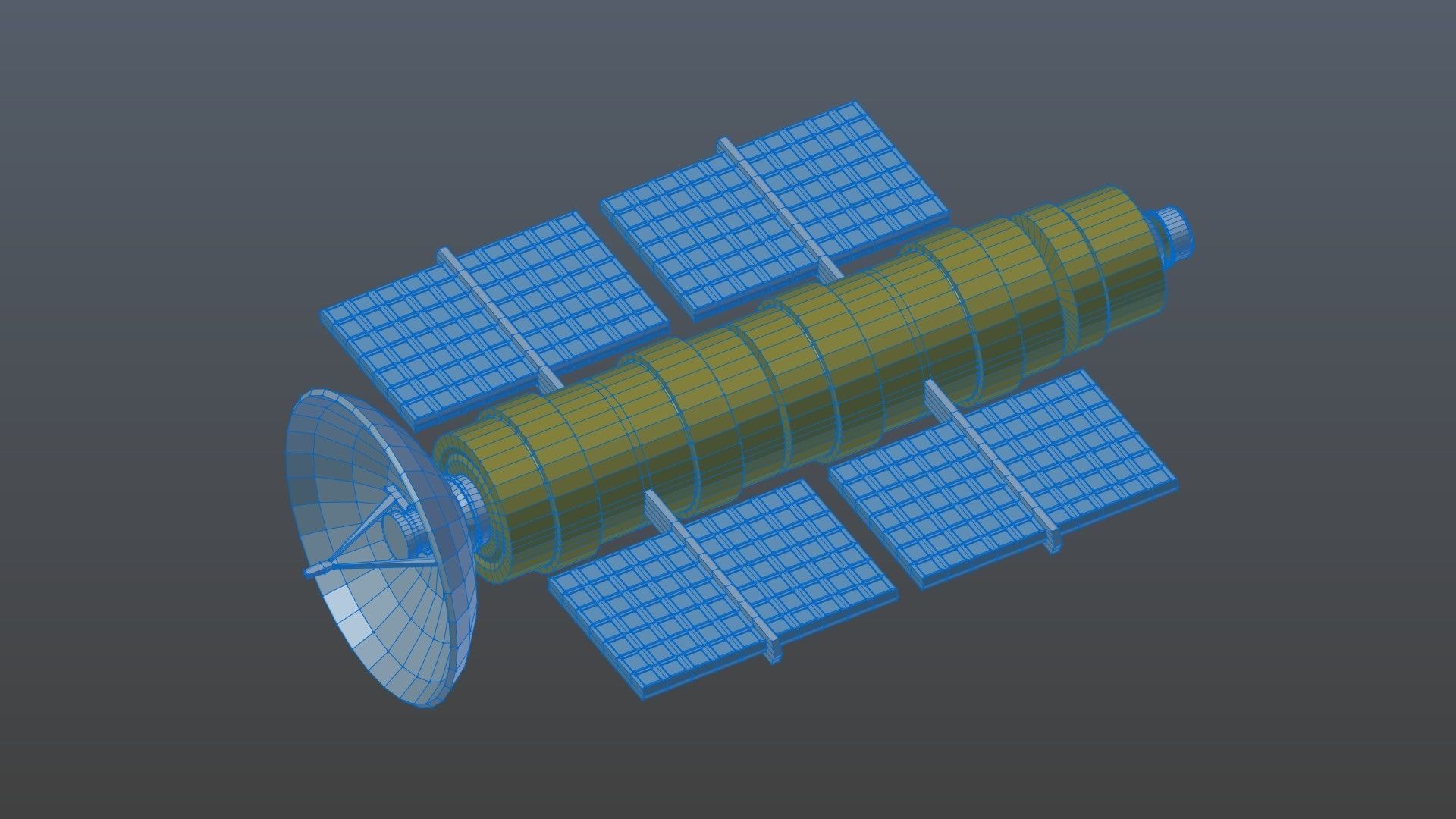 3D model Low poly satellite 3 VR / AR / low-poly | CGTrader