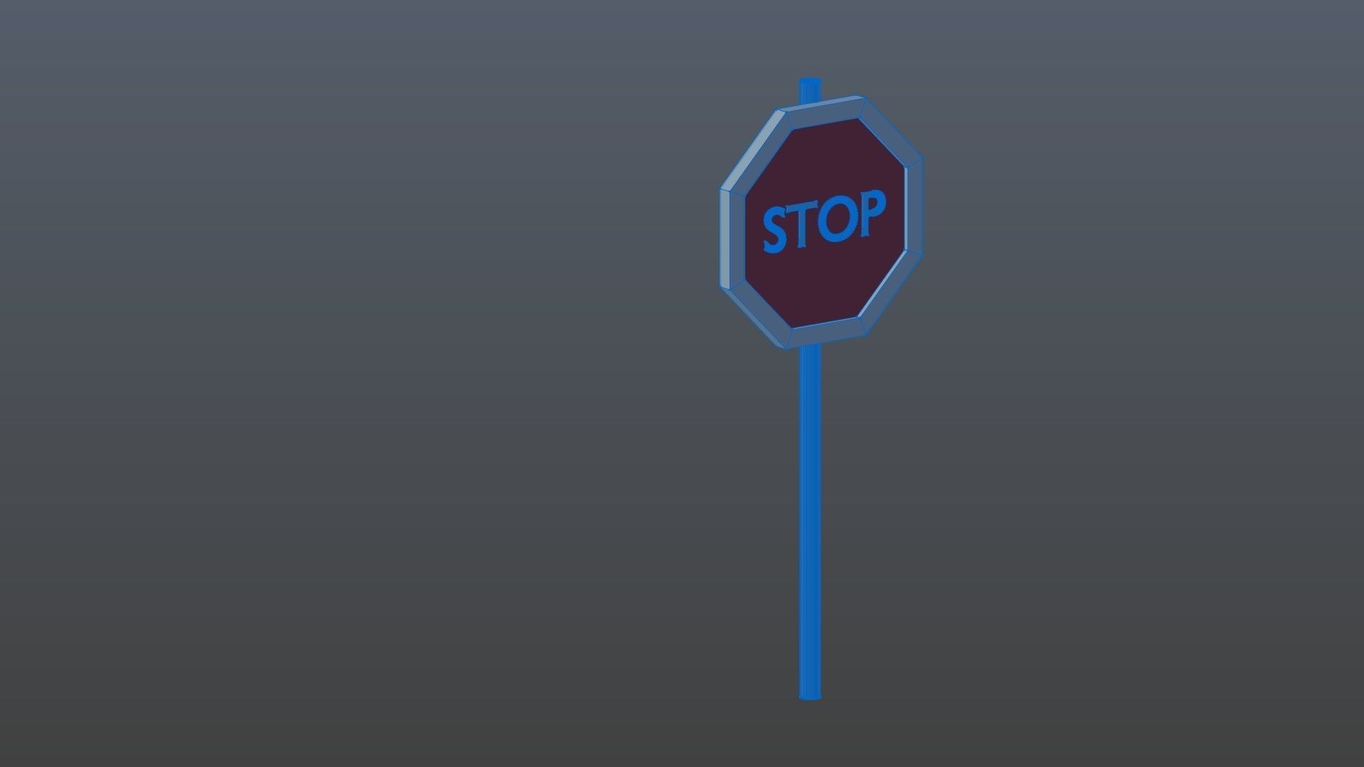 3D model Low poly stop sign VR / AR / low-poly | CGTrader