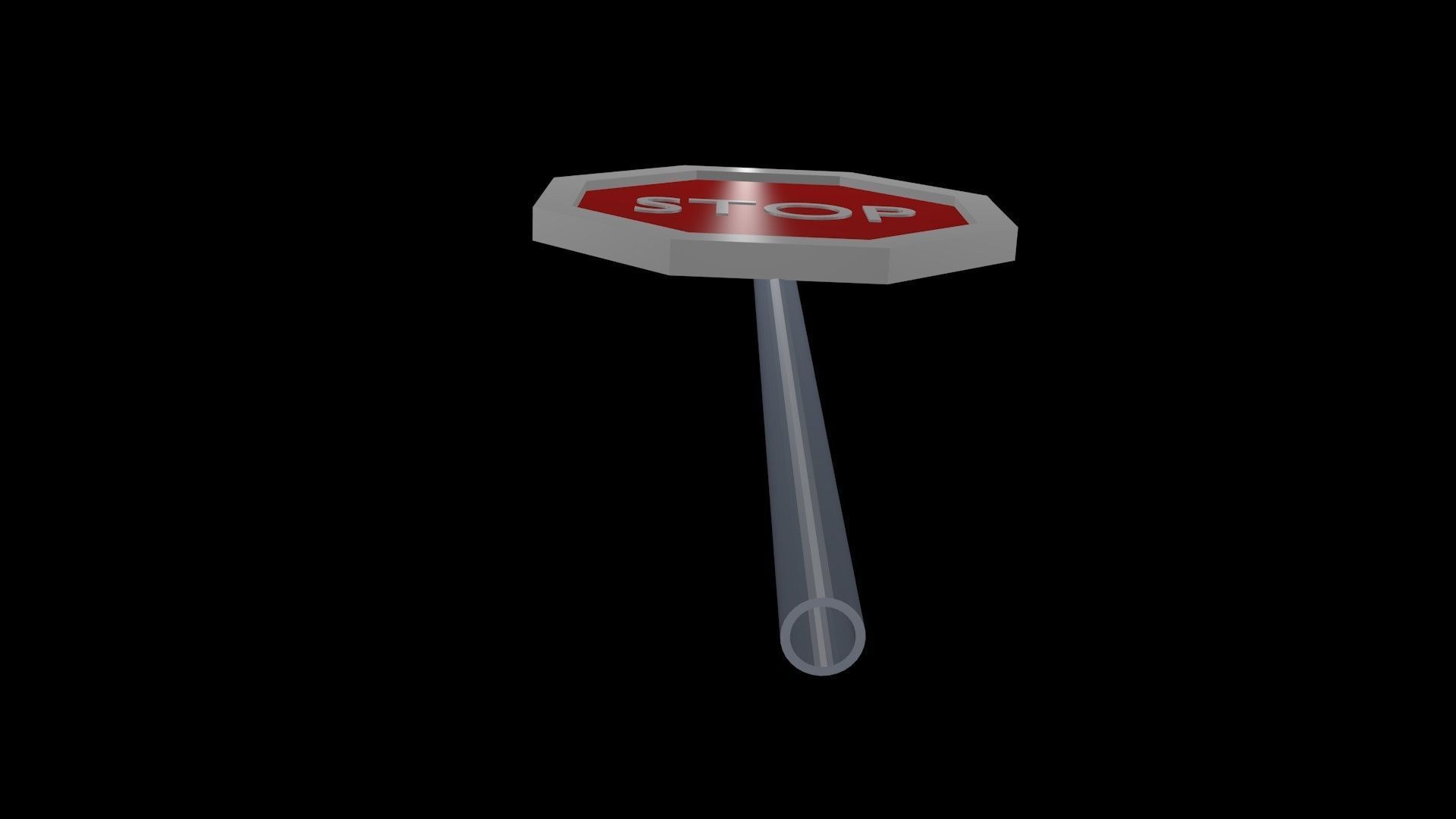 3D model Low poly stop sign VR / AR / low-poly | CGTrader