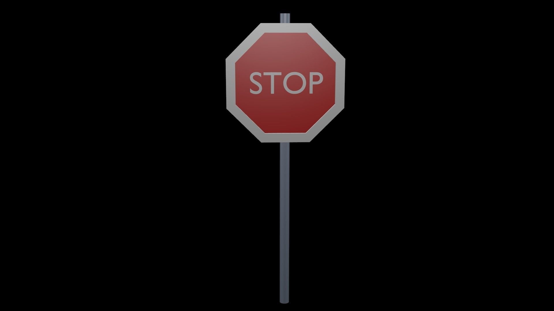 3D model Low poly stop sign VR / AR / low-poly | CGTrader