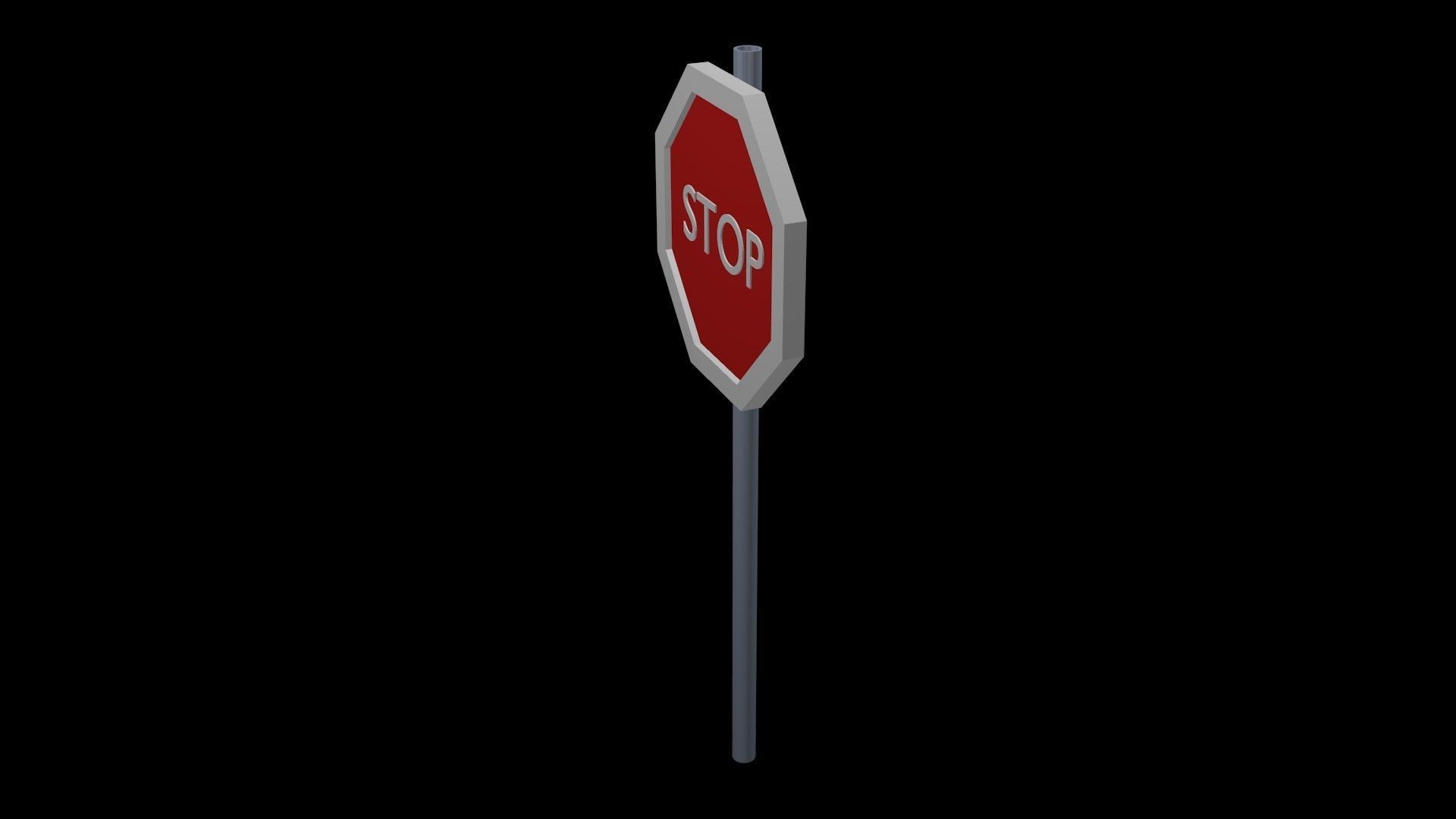 3D model Low poly stop sign VR / AR / low-poly | CGTrader
