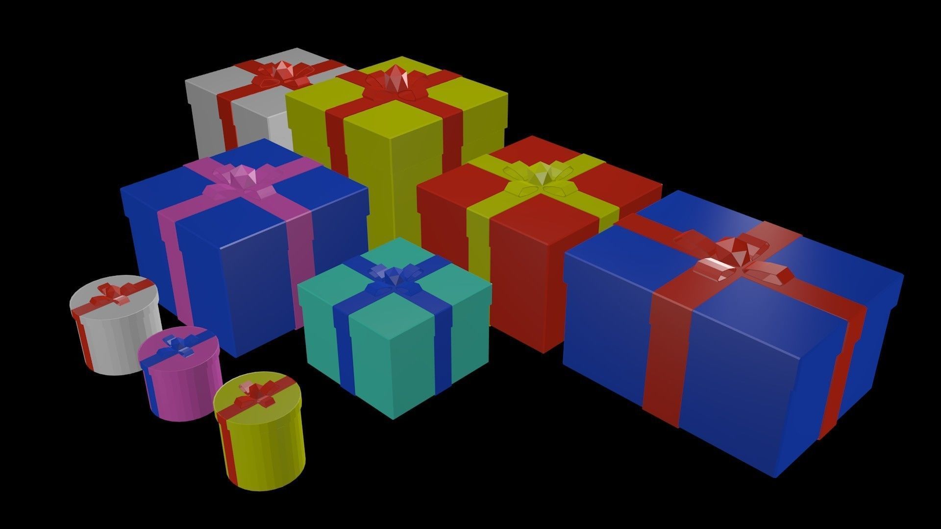 3D model Low poly Gifts Boxes VR / AR / low-poly | CGTrader