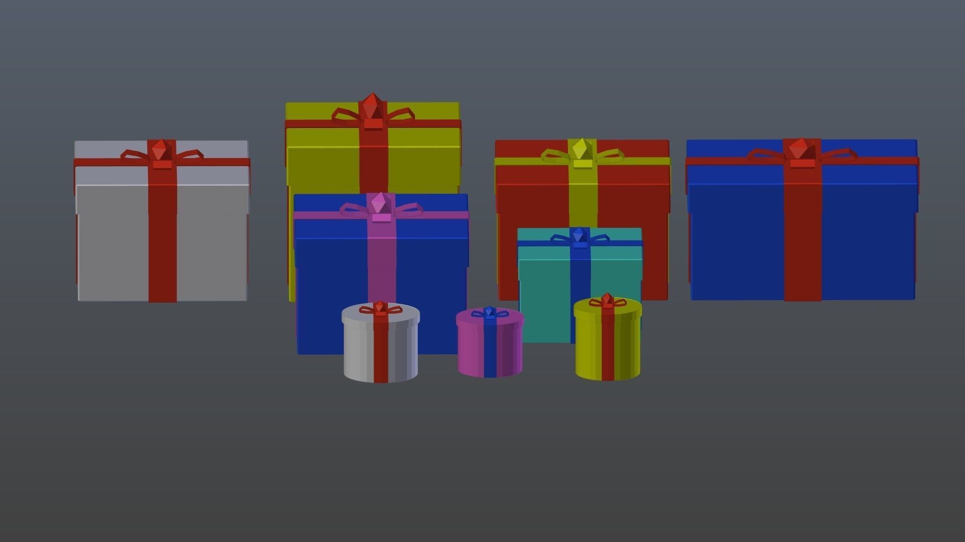 3D model Low poly Gifts Boxes VR / AR / low-poly | CGTrader