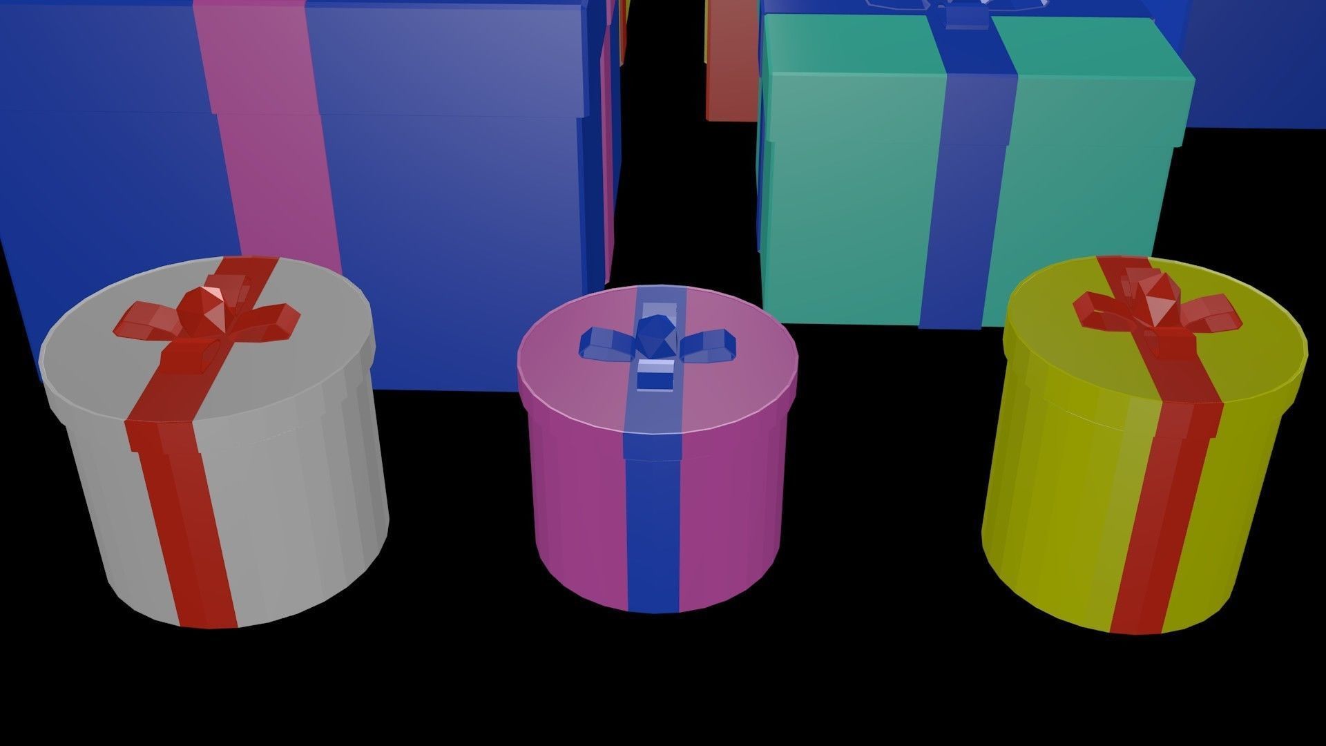 3D model Low poly Gifts Boxes VR / AR / low-poly | CGTrader