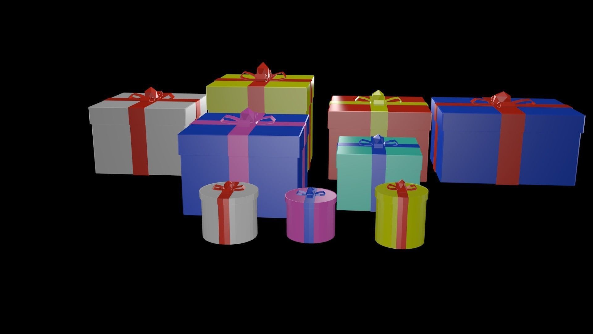 3D model Low poly Gifts Boxes VR / AR / low-poly | CGTrader