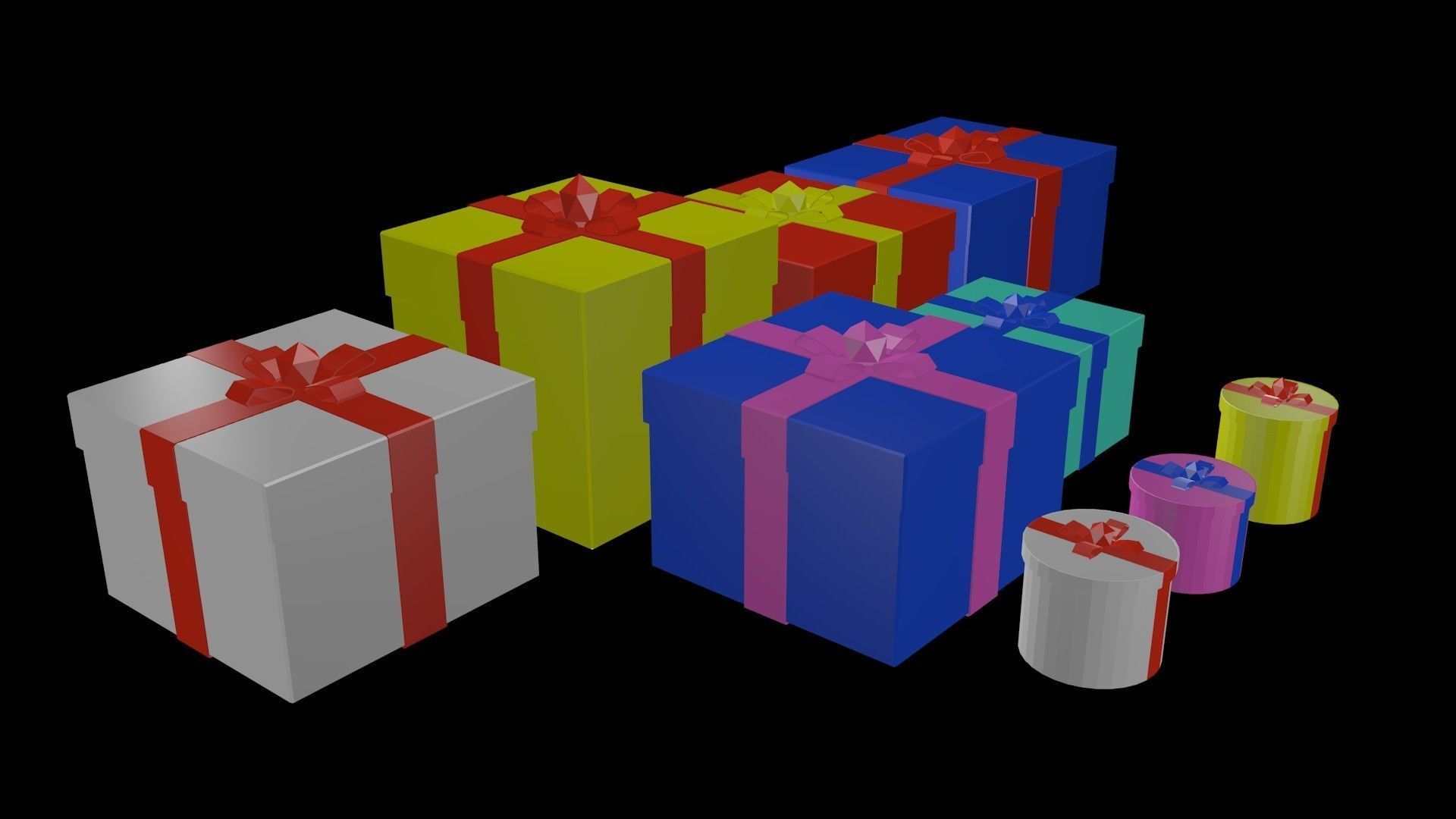 3D model Low poly Gifts Boxes VR / AR / low-poly | CGTrader