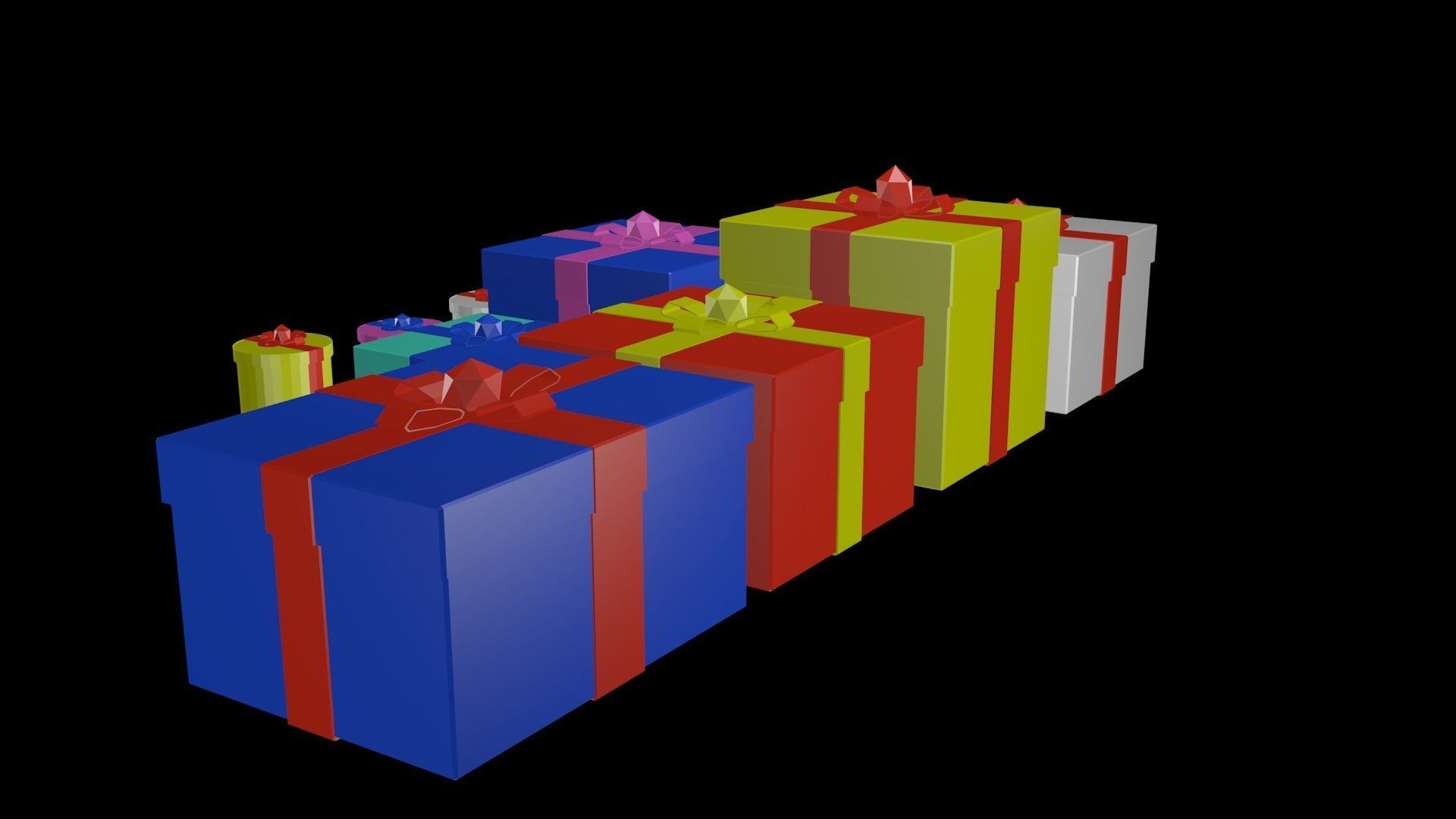3D model Low poly Gifts Boxes VR / AR / low-poly | CGTrader