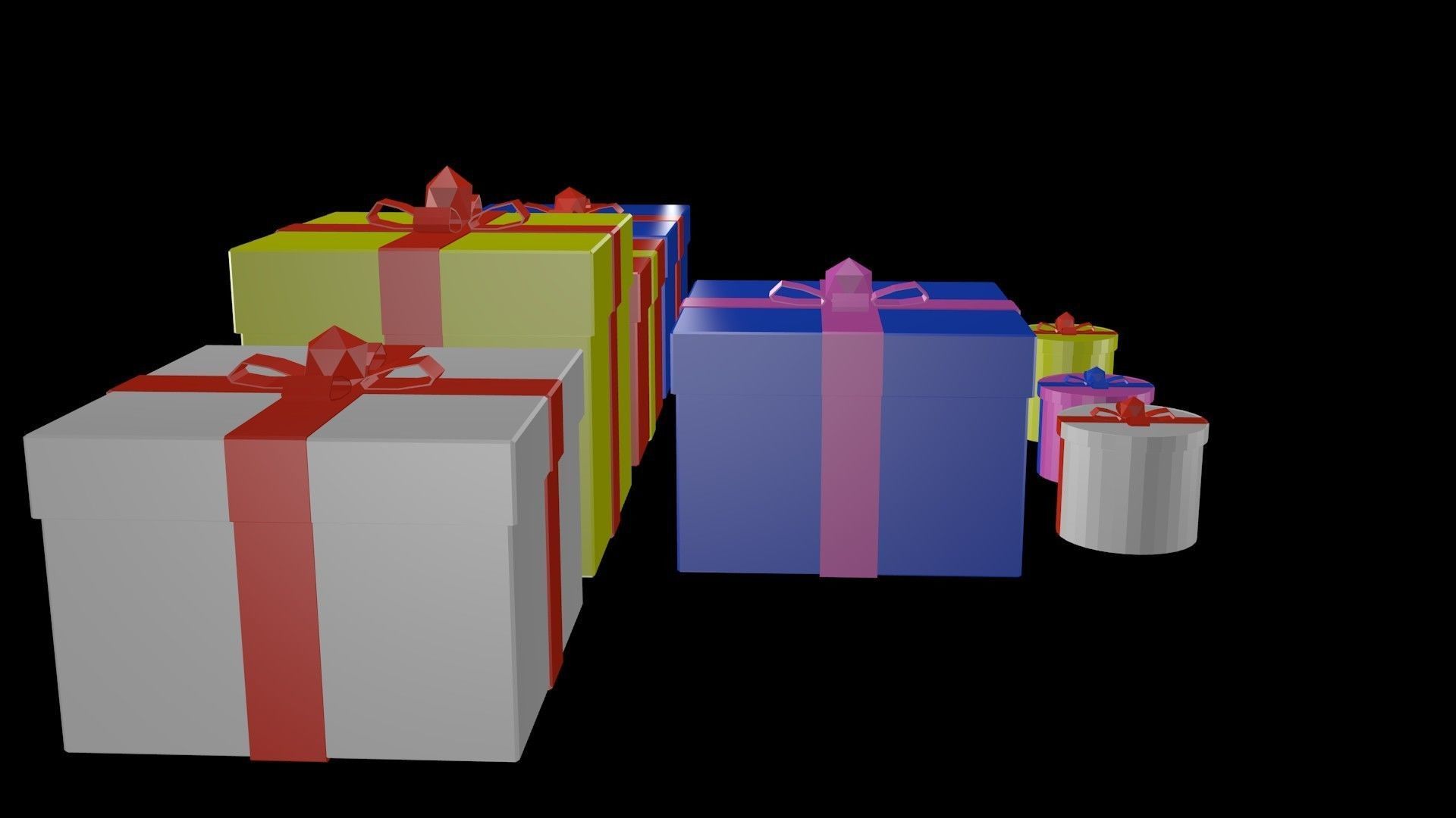 3D model Low poly Gifts Boxes VR / AR / low-poly | CGTrader