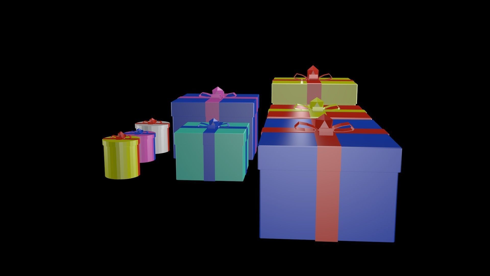 3D model Low poly Gifts Boxes VR / AR / low-poly | CGTrader