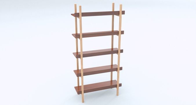 3D model Stax Walnut Bookcase VR / AR / low-poly | CGTrader