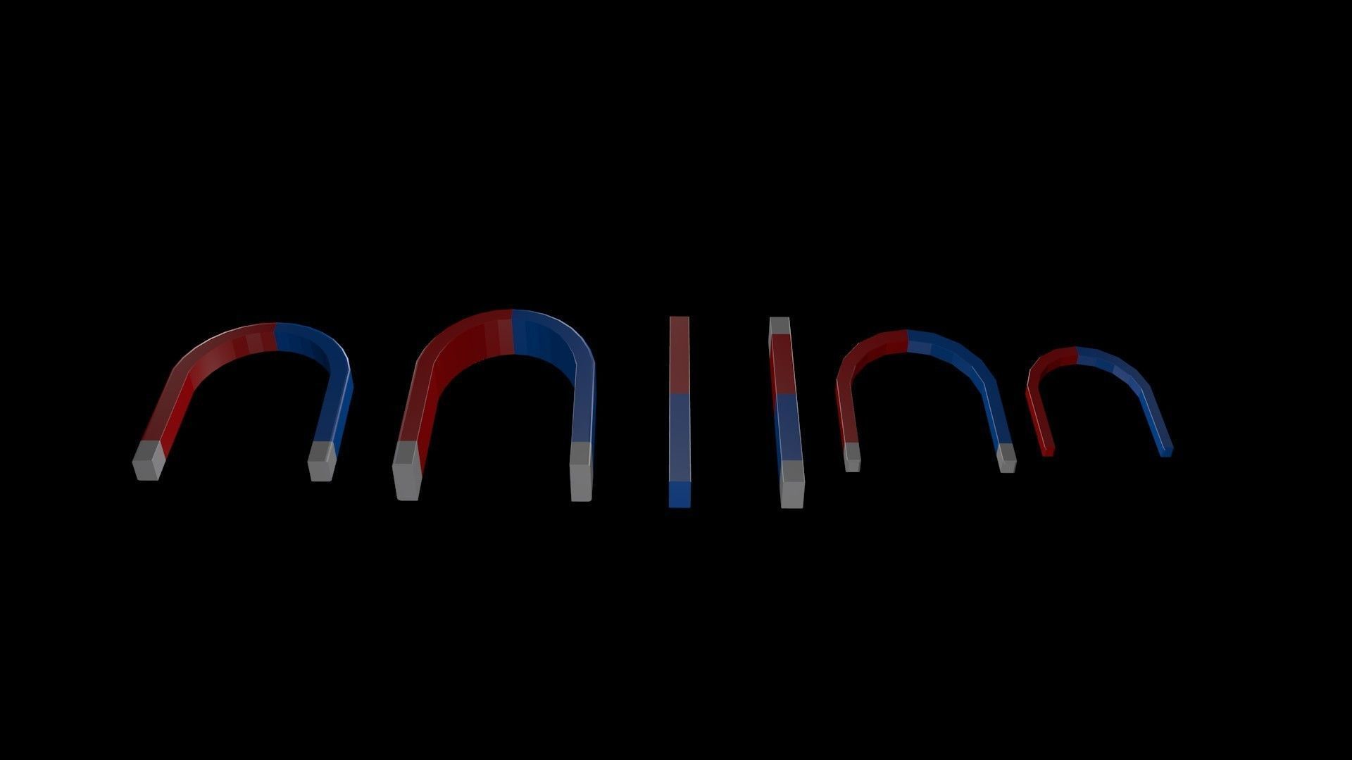 3D model Low poly magnets VR / AR / low-poly | CGTrader