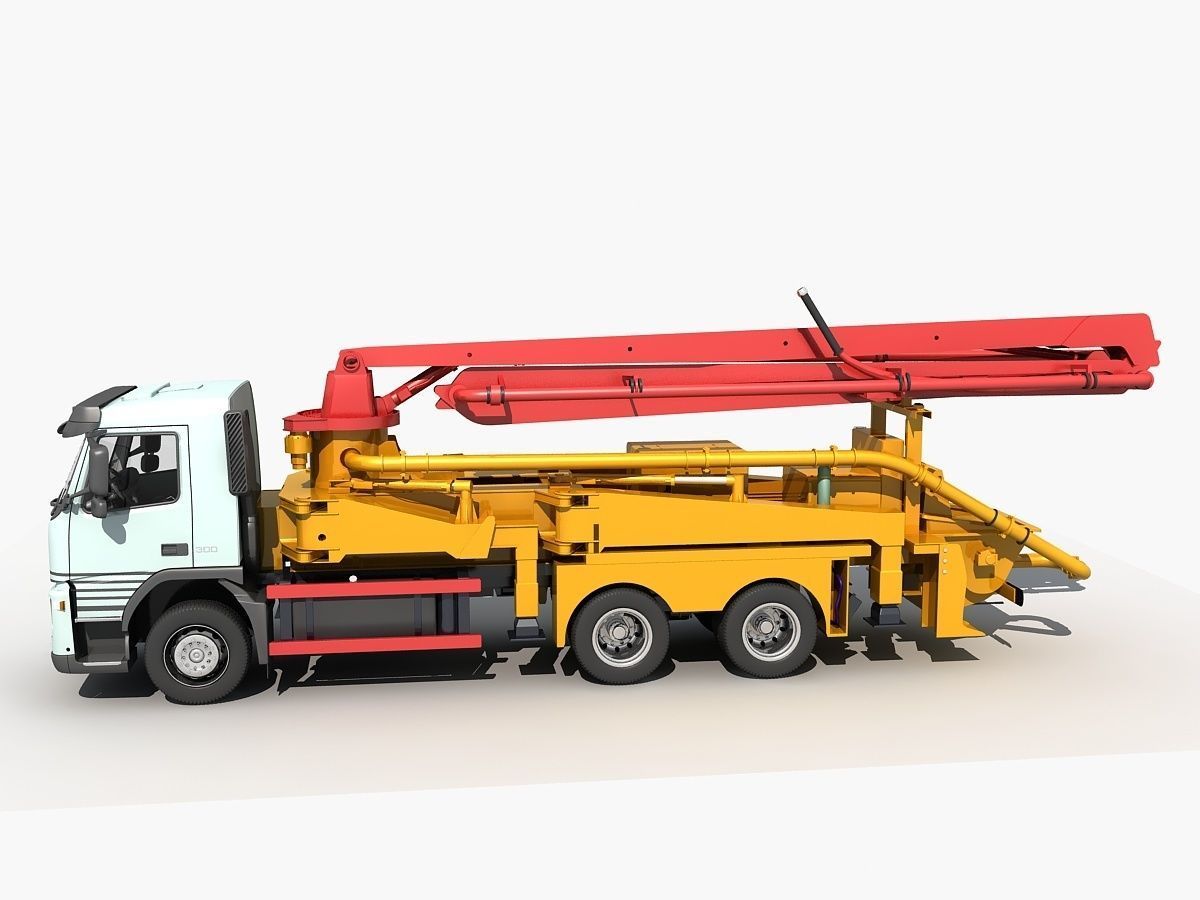Concrete pumper 3D model | CGTrader