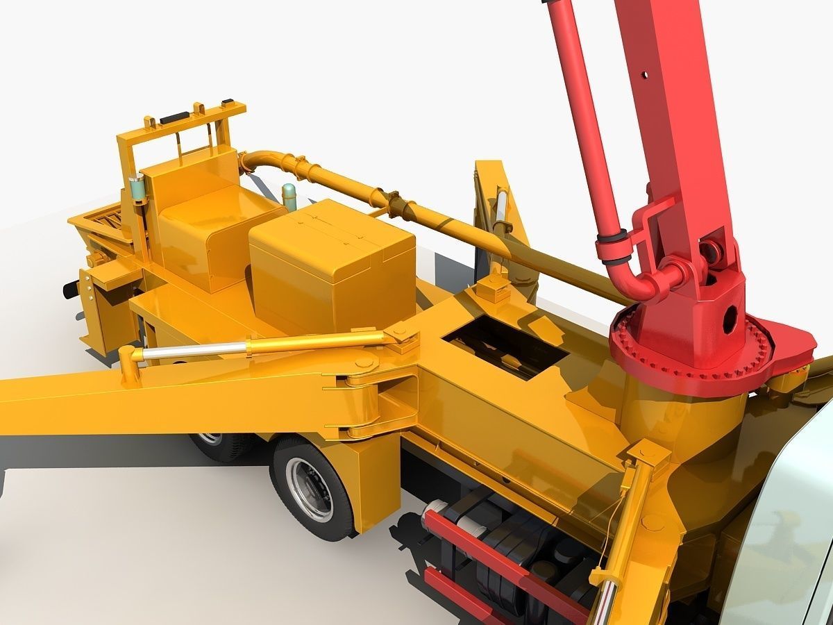Concrete pumper 3D model | CGTrader