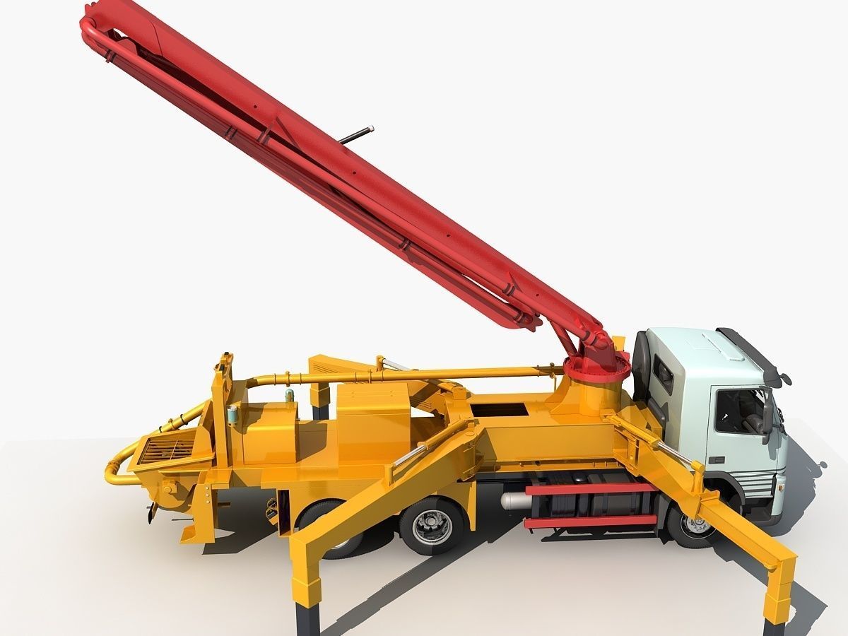 Concrete pumper 3D model | CGTrader