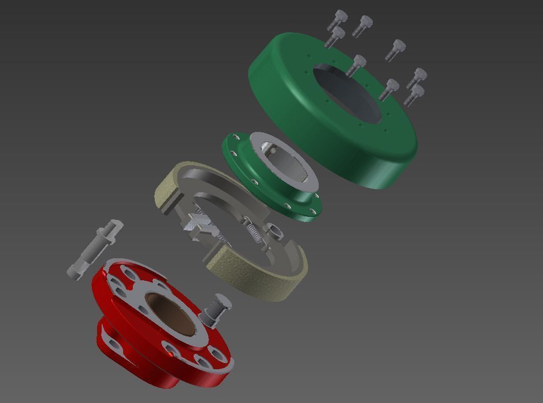 Friction Screw Press Brake Mechanism free 3D model | CGTrader