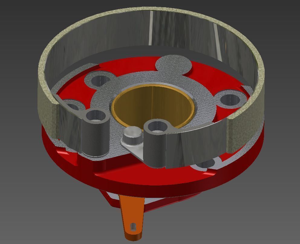 Friction Screw Press Brake Mechanism free 3D model | CGTrader