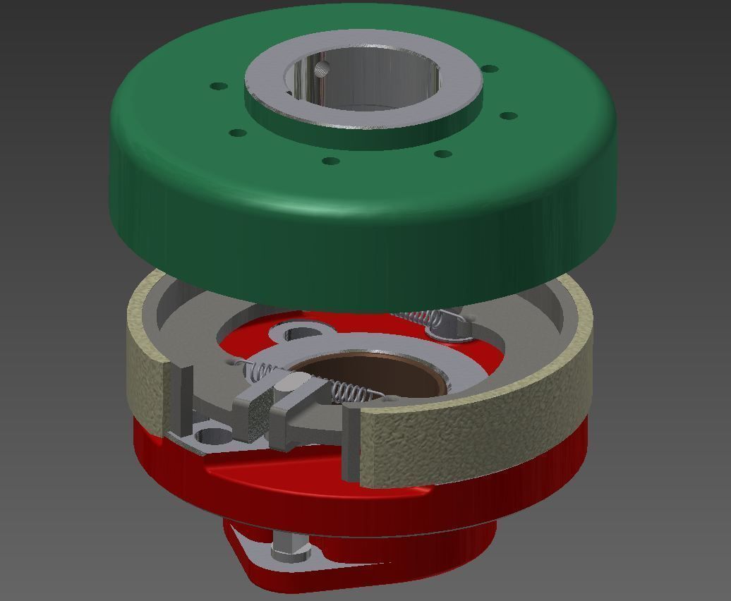 Friction Screw Press Brake Mechanism free 3D model | CGTrader