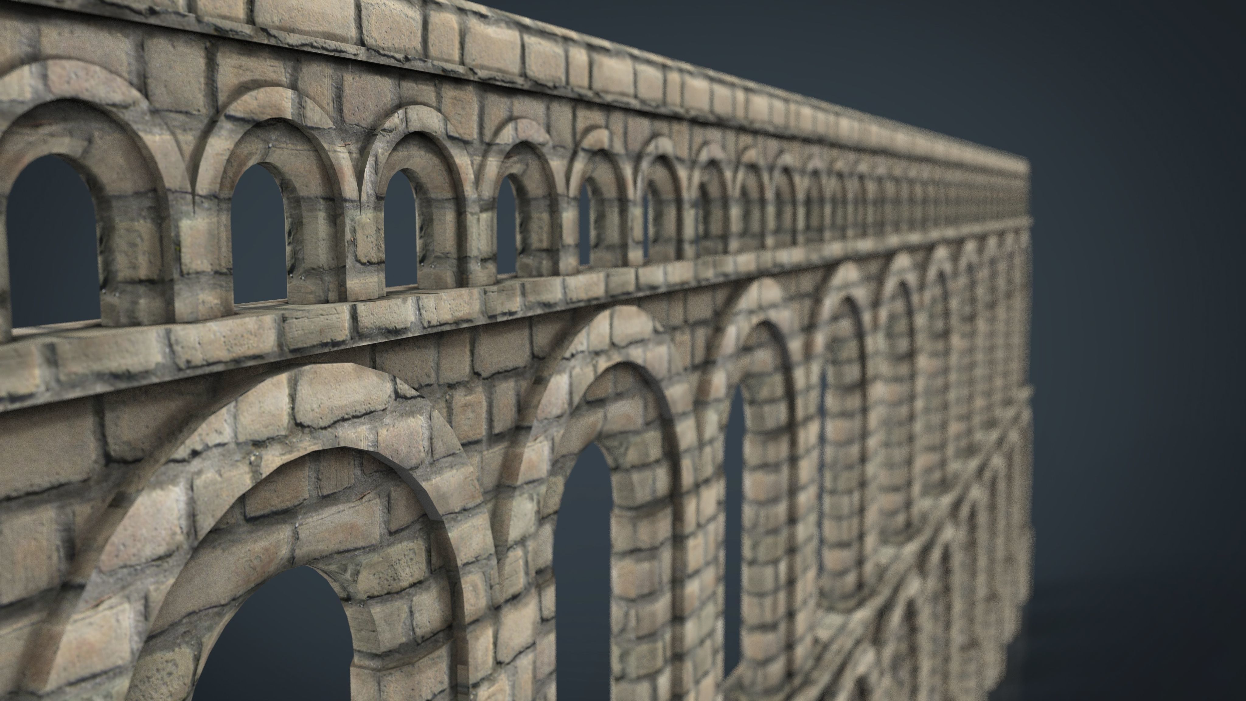 3D model Aqueduct VR / AR / low-poly | CGTrader