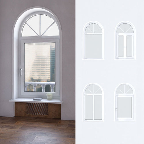 3D model A set of arched plastic Windows VR / AR / low-poly | CGTrader